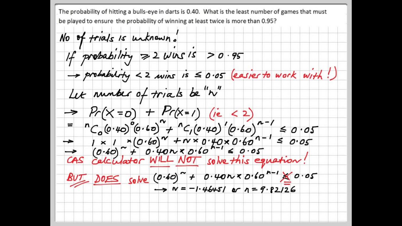 MM15D Binomial Distribution Using CAS To Find Sample Size YouTube MM15D Binomial Distribution Using CAS To Find Sample Size YouTube