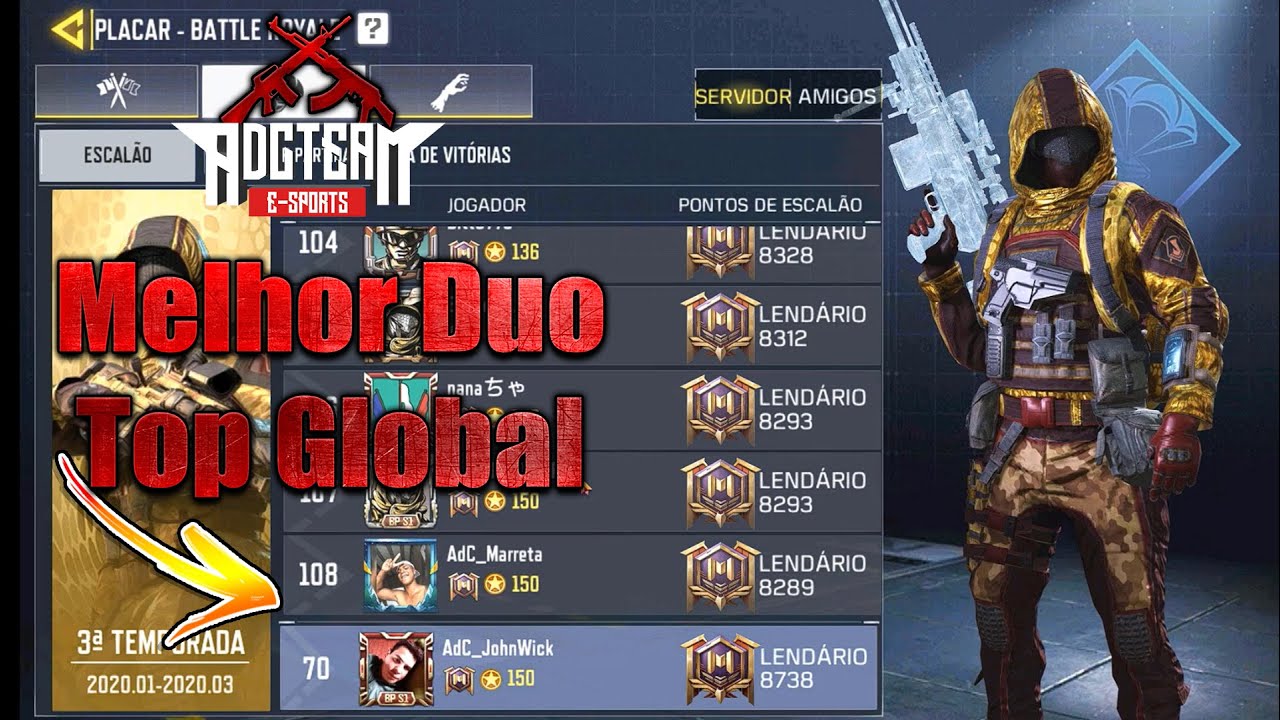 # Duo Top Global Battle Royale Call of Duty Mobile/Clã AdC Team ...