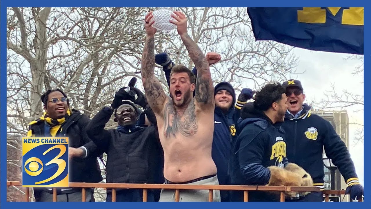 Ann Arbor celebrates University of Michigan Championship win - YouTube