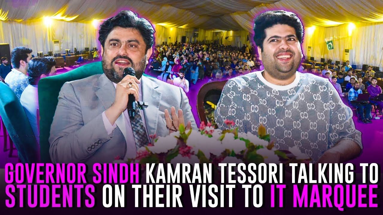 Govornor Sindh Kamran Khan Tessori Visit At It Marquee Governor House Free It Courses Youtube