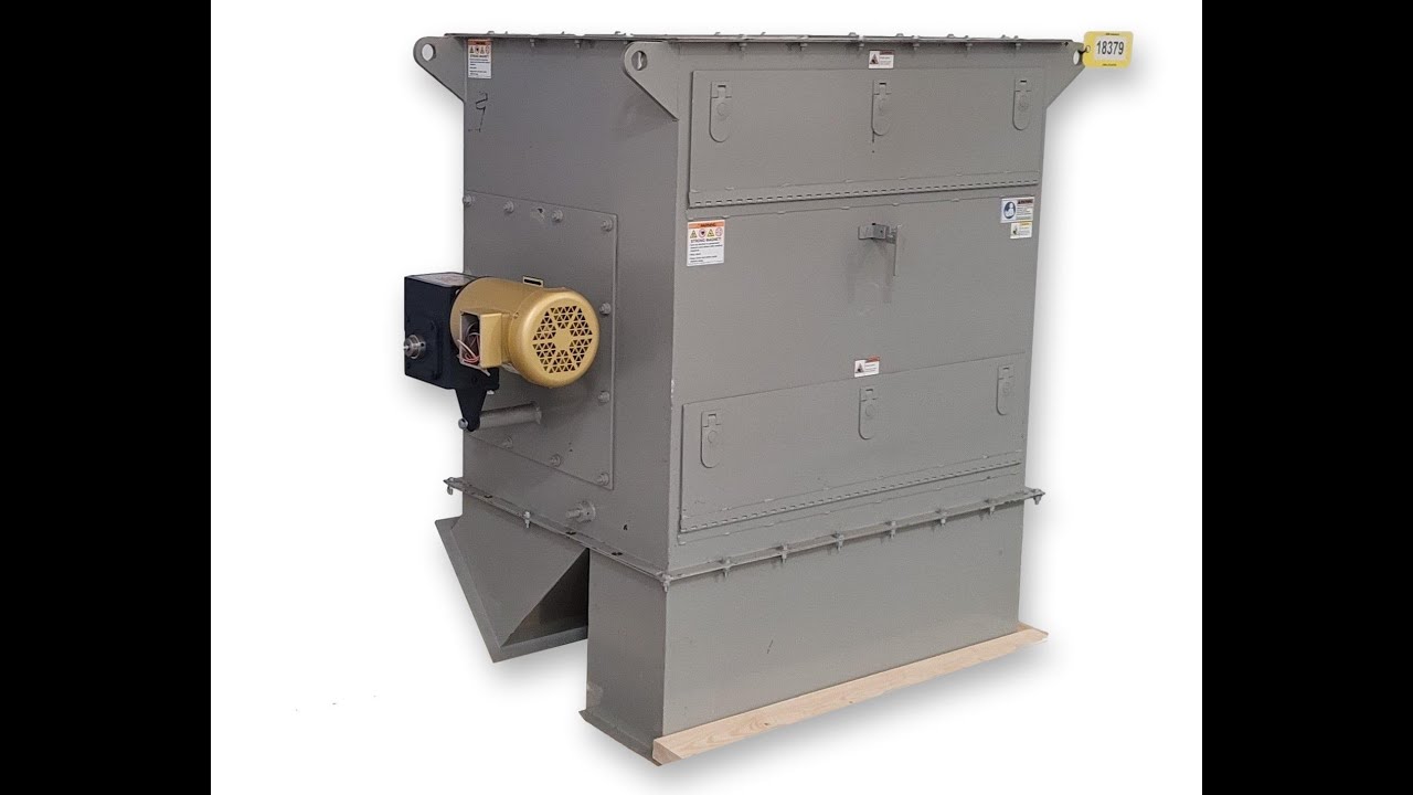 Eriez Permanent Dry Magnetic Drum Magnet Separator - Model 25A - YouTube