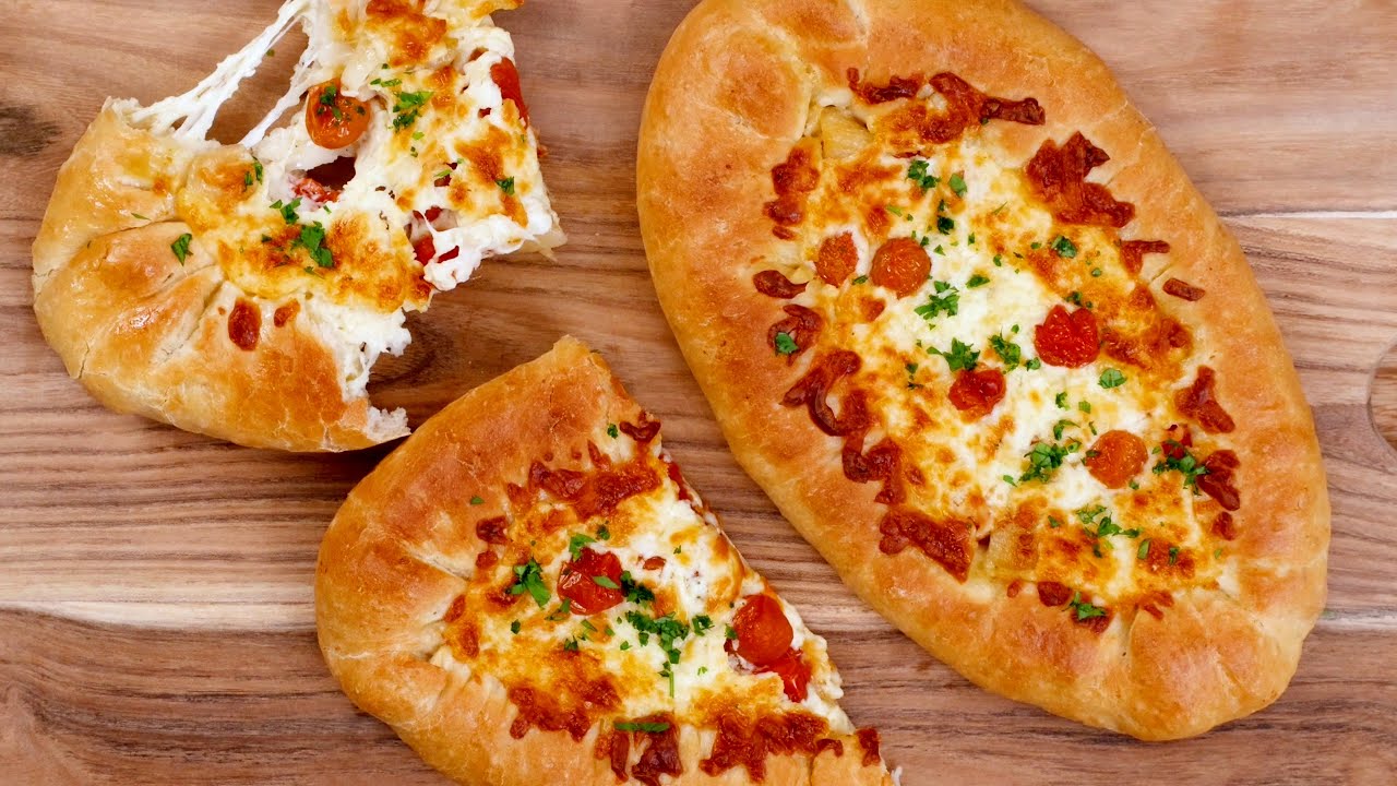 Garlic And Tomato Pide | Cheese Fatayer Recipe - YouTube