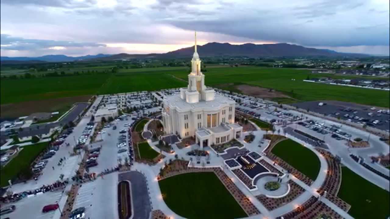 Payson LDS Temple - Aerial - YouTube