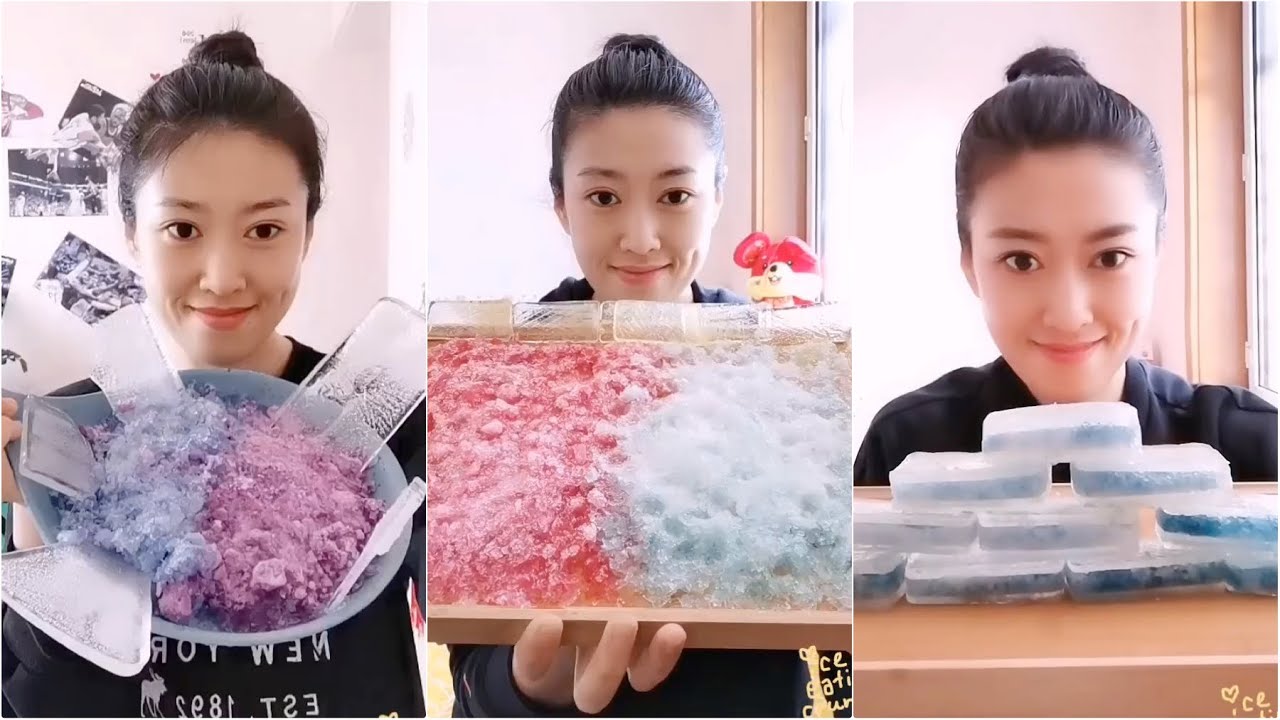 20 minutes colorful shave ice with thin ice chips compilation - YouTube