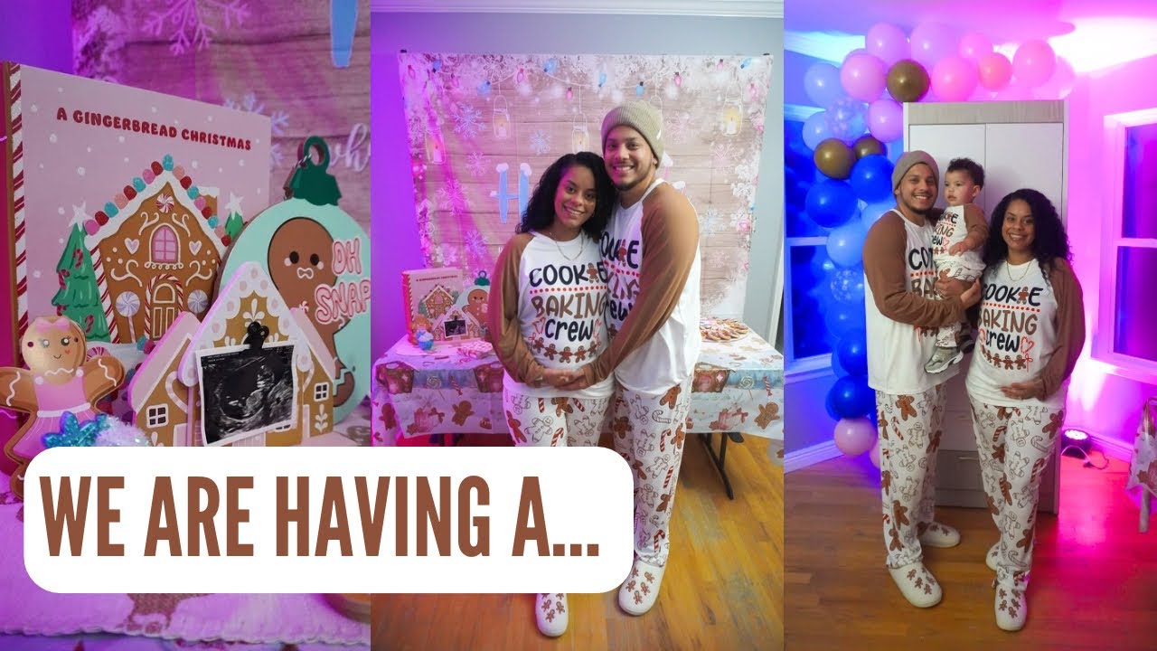 Sweet Surprise! Gingerbread-Themed Gender Reveal for Baby #2 - YouTube