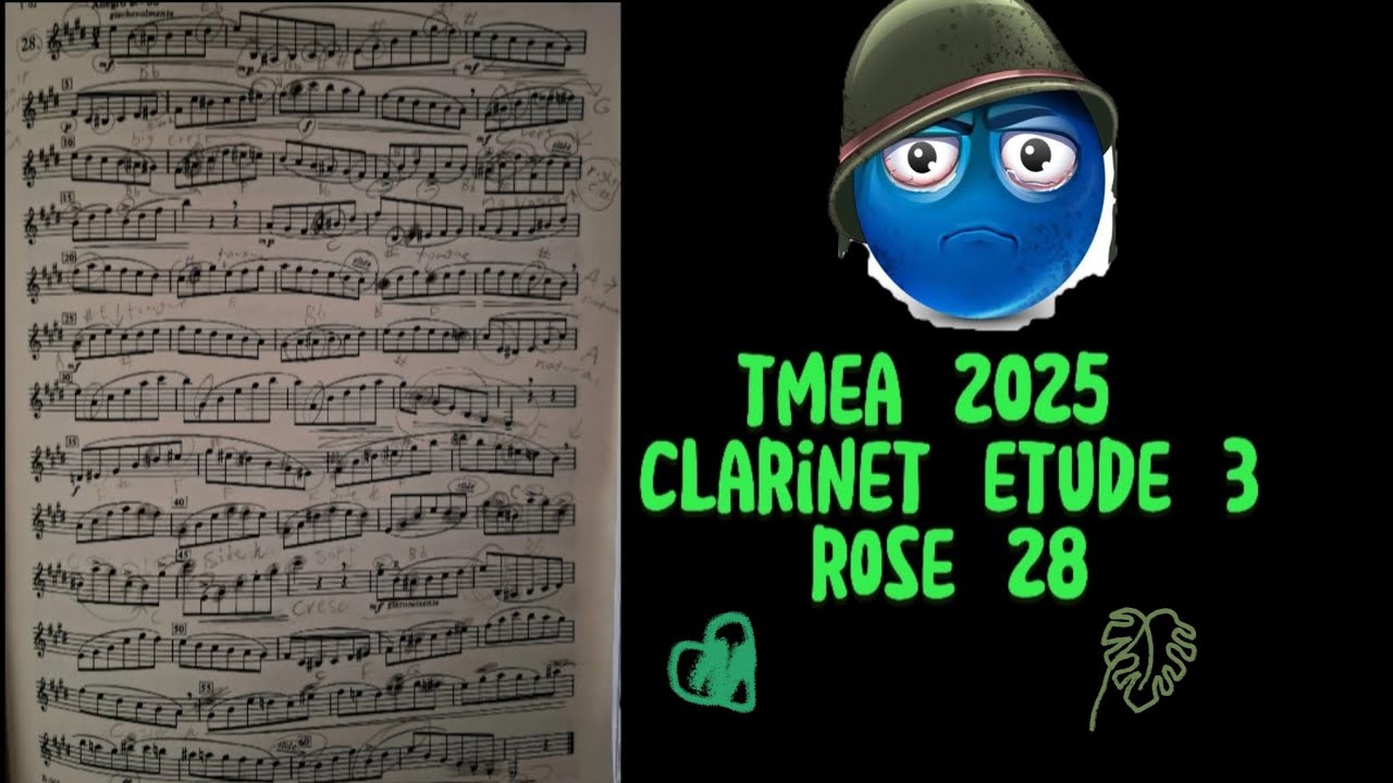 TMEA 2024-2025 Clarinet Etude 3. Played by Cesar Hernandez. State "Cut ...