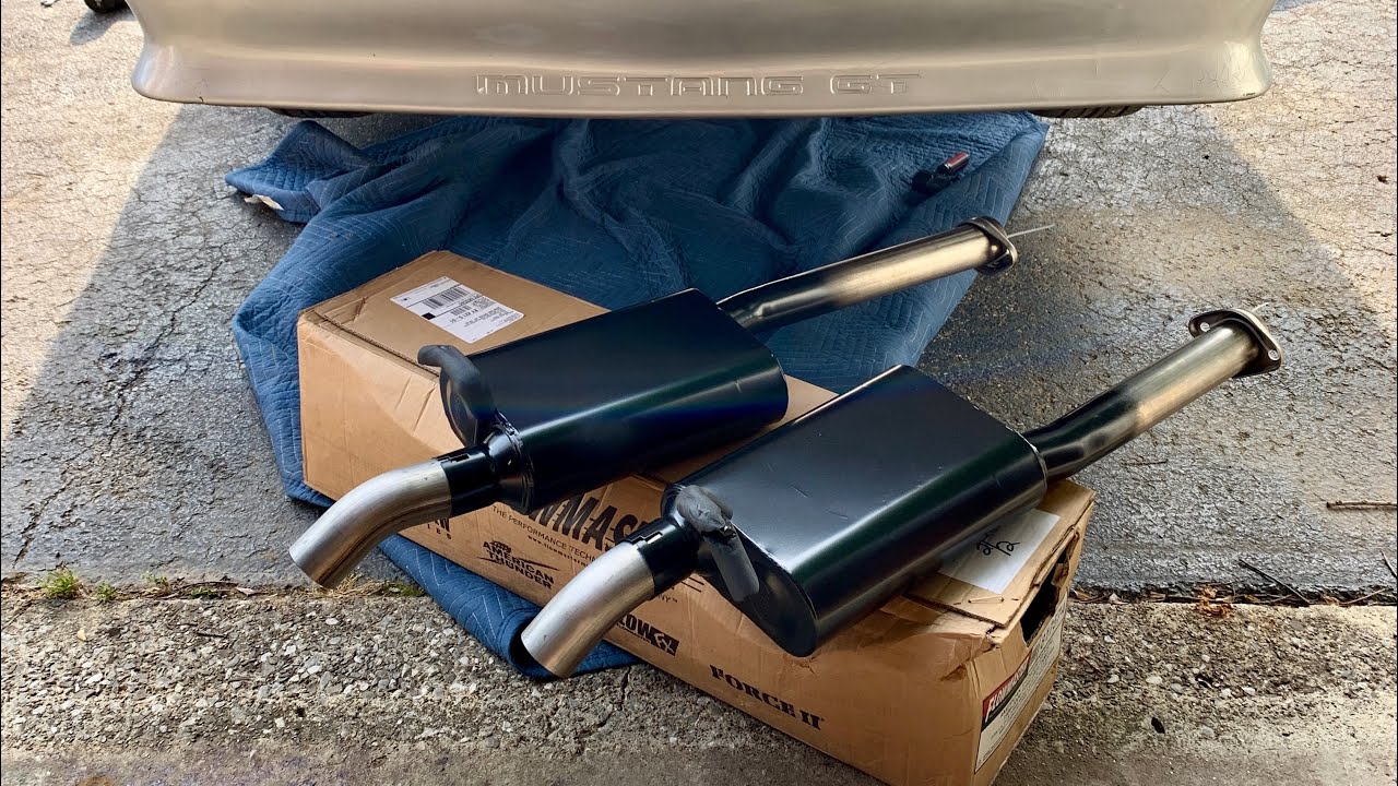 Flowmaster exhaust 817574 install for the foxbody Ford Mustang GT 5.0L ...