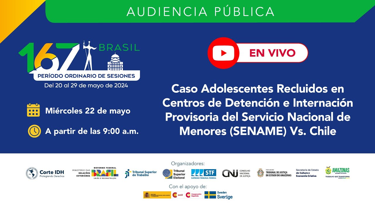 AUDIENCIA PÚBLICA CASO SENAME VS. CHILE - YouTube