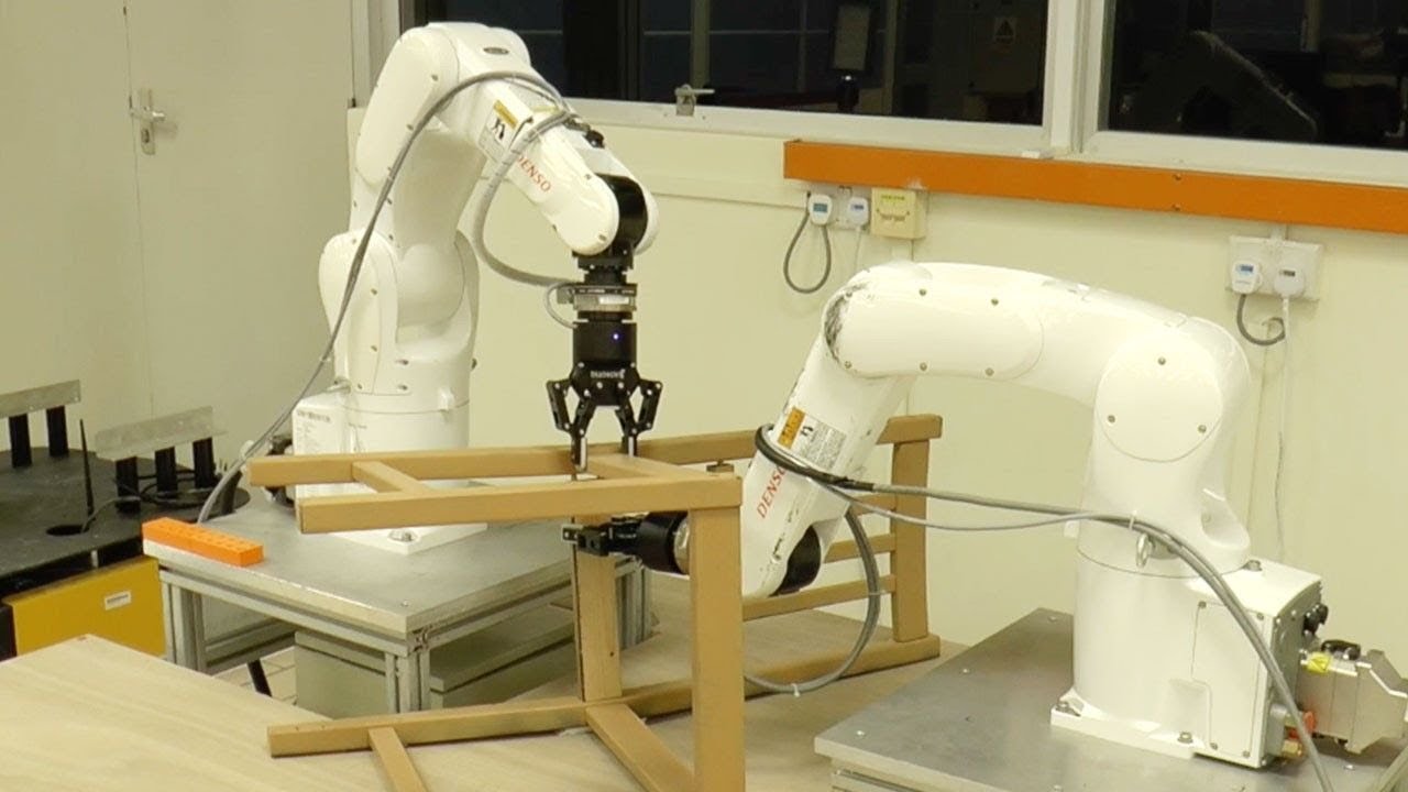Robots (almost) master IKEA chair - YouTube