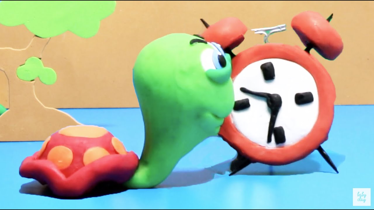 Sleepy Baby Turtle gets angry with the alarm - Stop Motion Cartoon for ...