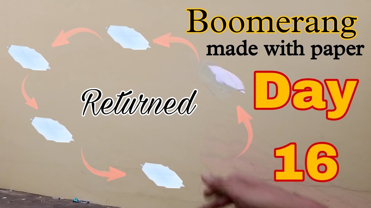 best paper boomerang , how to make returnable Paper disk, flying paper ...