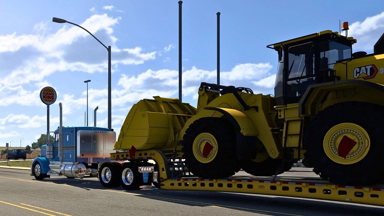 American Truck Simulator: Pizzster's Murray Lowboy Trailer - YouTube