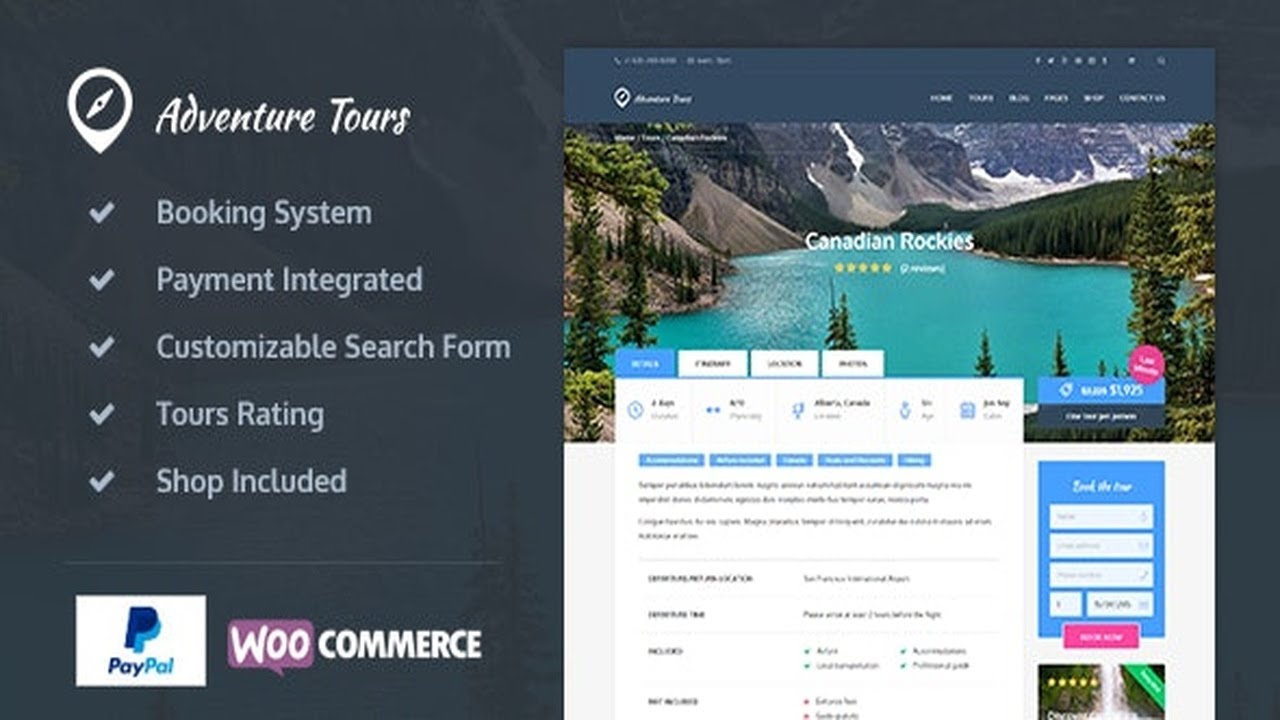 Adventure Tours - WordPress Tour/Travel Theme Free Download - YouTube