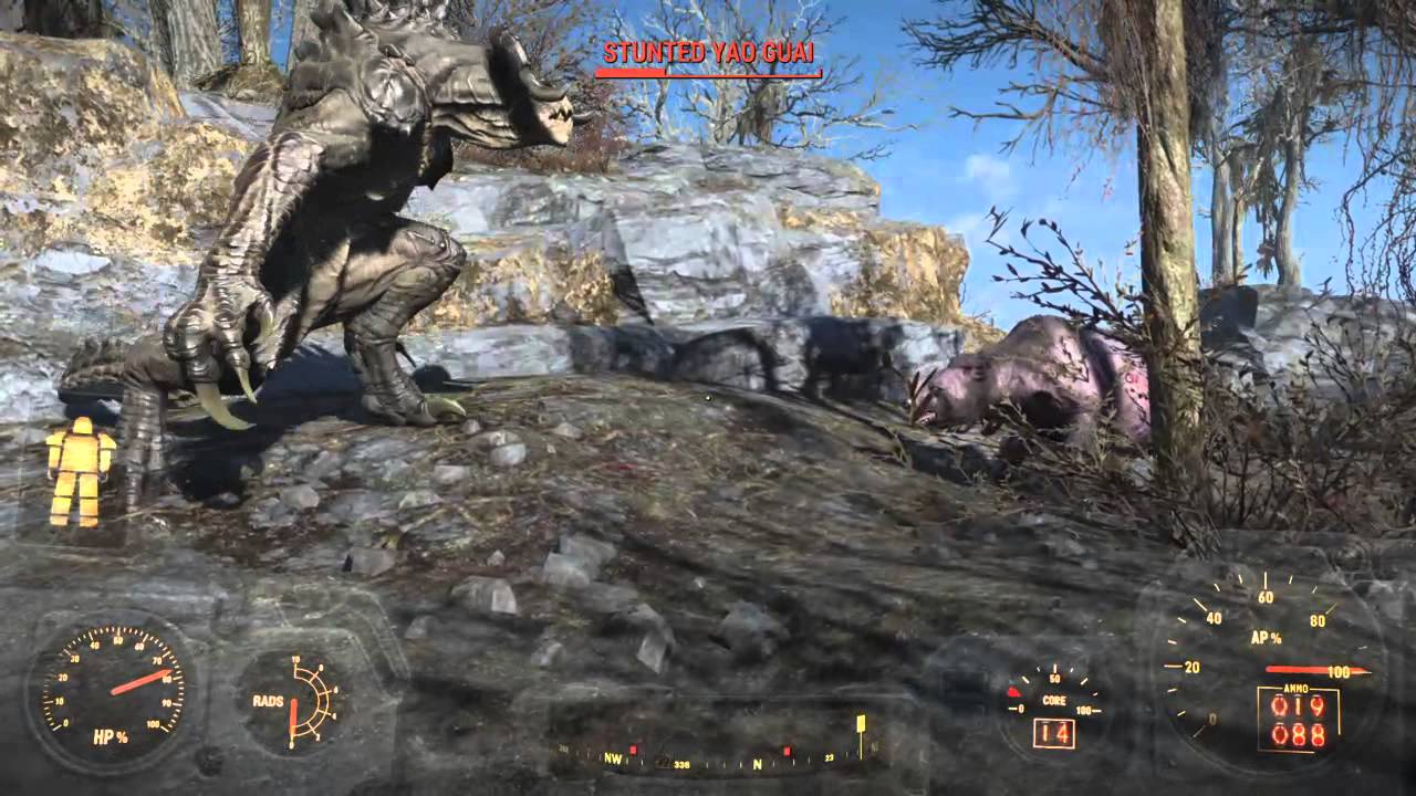 Fallout 4 Deathclaw vs Yao Guai Round 2 - YouTube