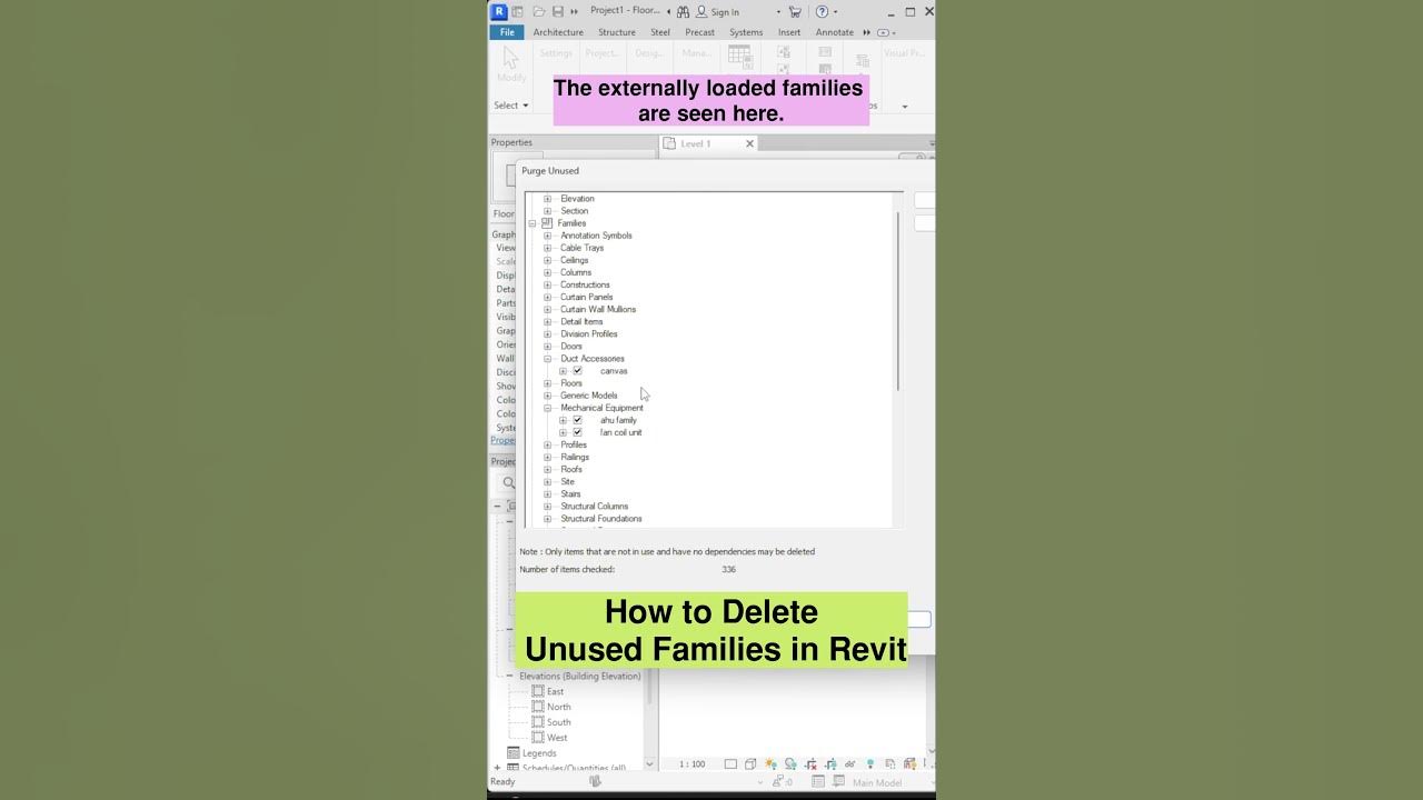 Delete Unused Families in Revit | #shorts #revitmep #hvac #plumbing ...