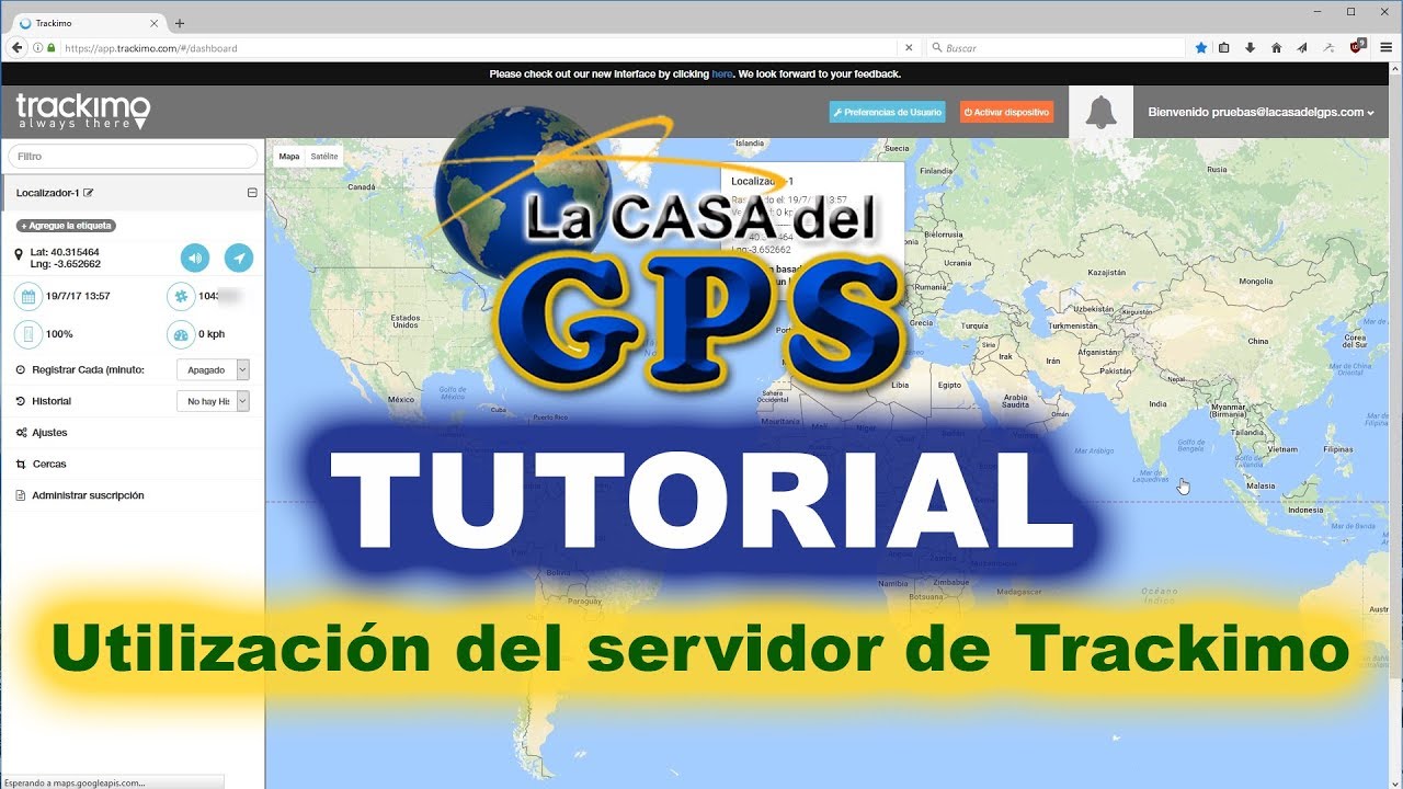 TUTORIAL - Utilización del servidor Web de Trackimo - YouTube
