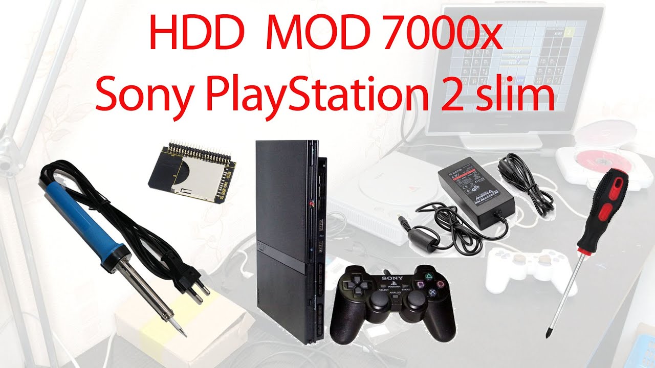 PS2 HDD MOD (Установка адаптера в приставку) Часть1 - паяльная - YouTube