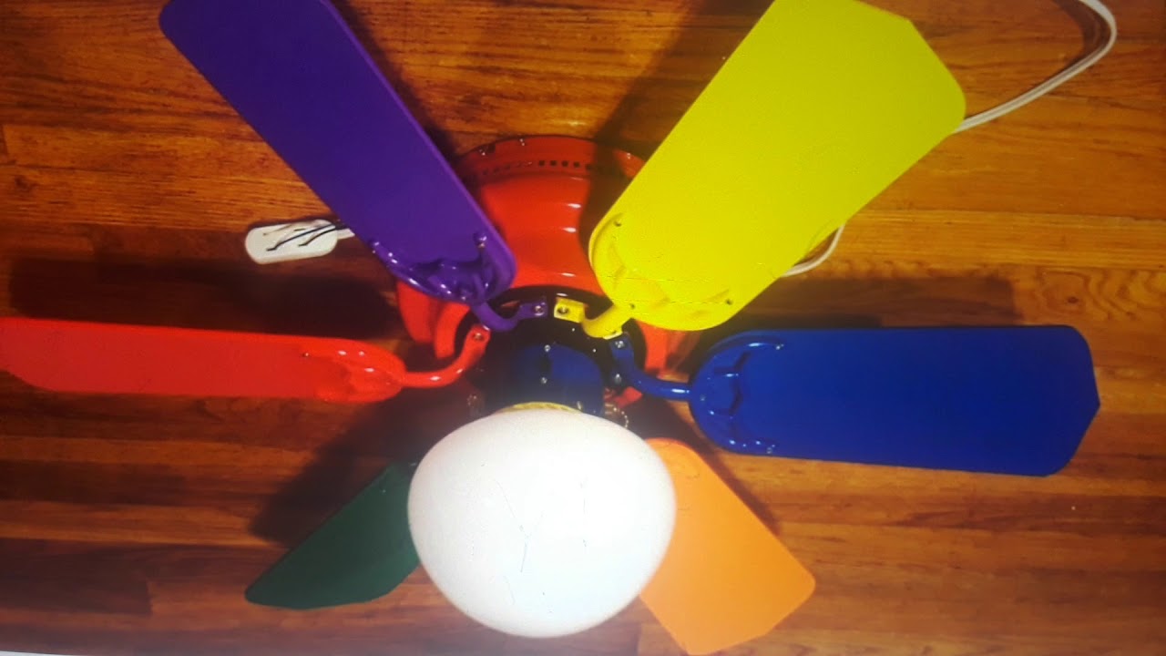 30" rainbow hugger ceiling fan compilation - YouTube