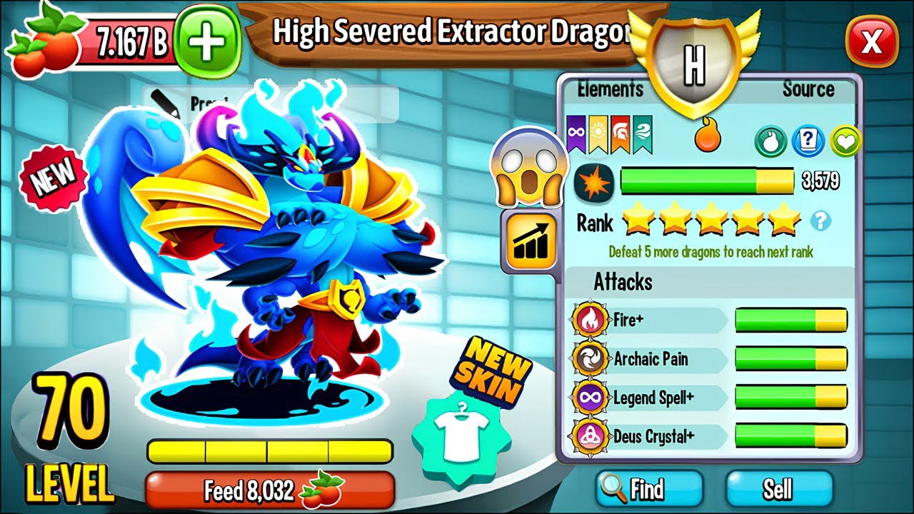 Dragon City: High Severed Extractor Dragon, NEW HEROIC | EXCLUSIVE ...