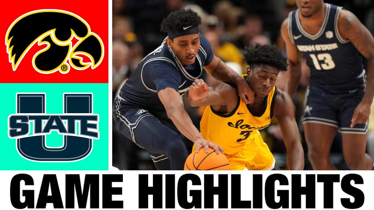 Iowa vs Utah State Highlights | NCAA Men's Basketball | 2024 College ...