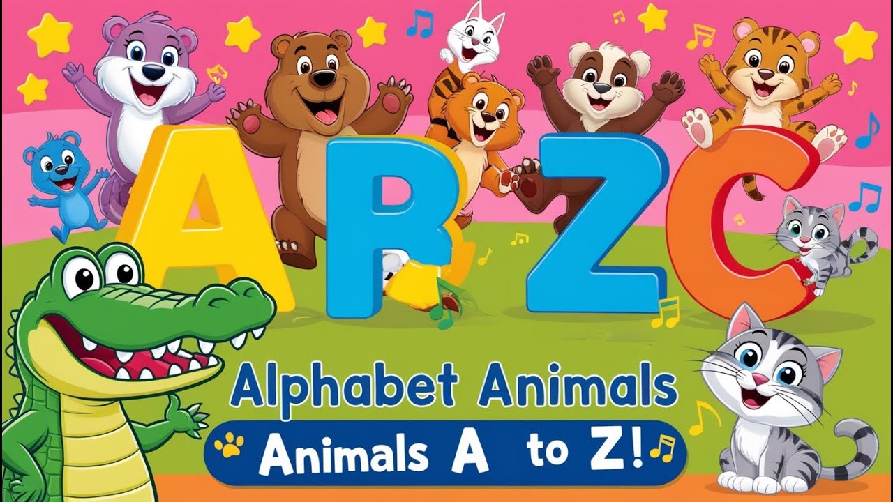 Alphabet Animals A to Z! 🐊🐻 Fun ABC Animal Song for Kids | Learn ...