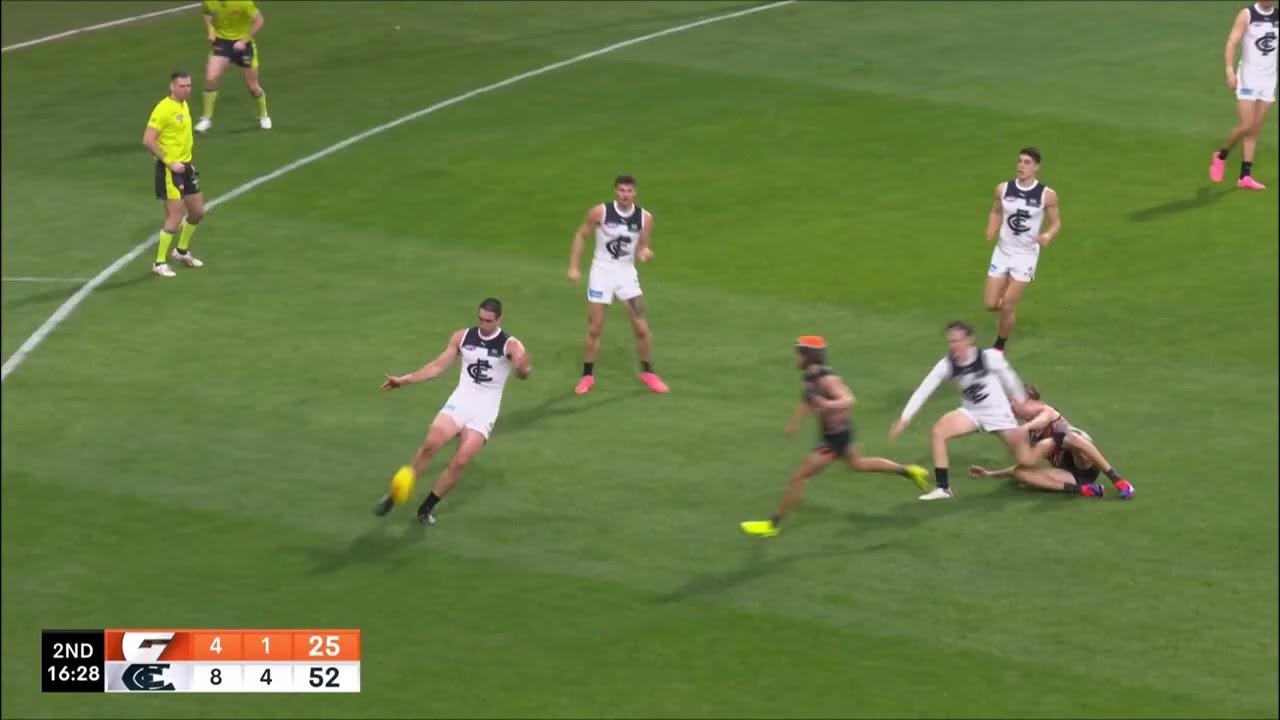Jacob Weitering - AFL 2024 Round 17 Highlights - Carlton @ GWS Giants - YouTube