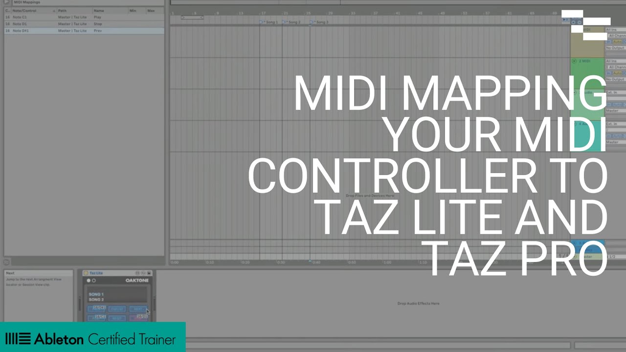 MIDI Mapping your MIDI Controller to TAZ Lite and TAZ Pro - YouTube