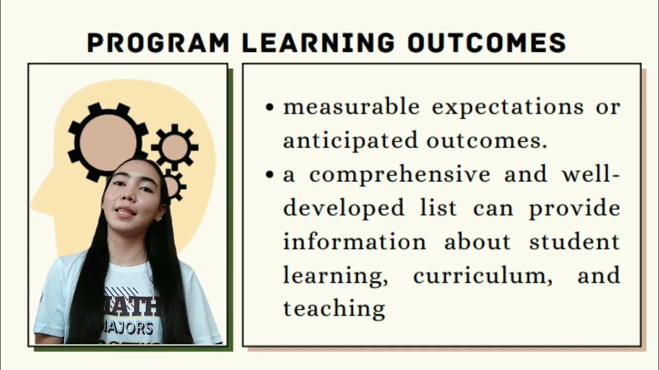 G1 Program, Course, Intended Learning Outcomes - YouTube