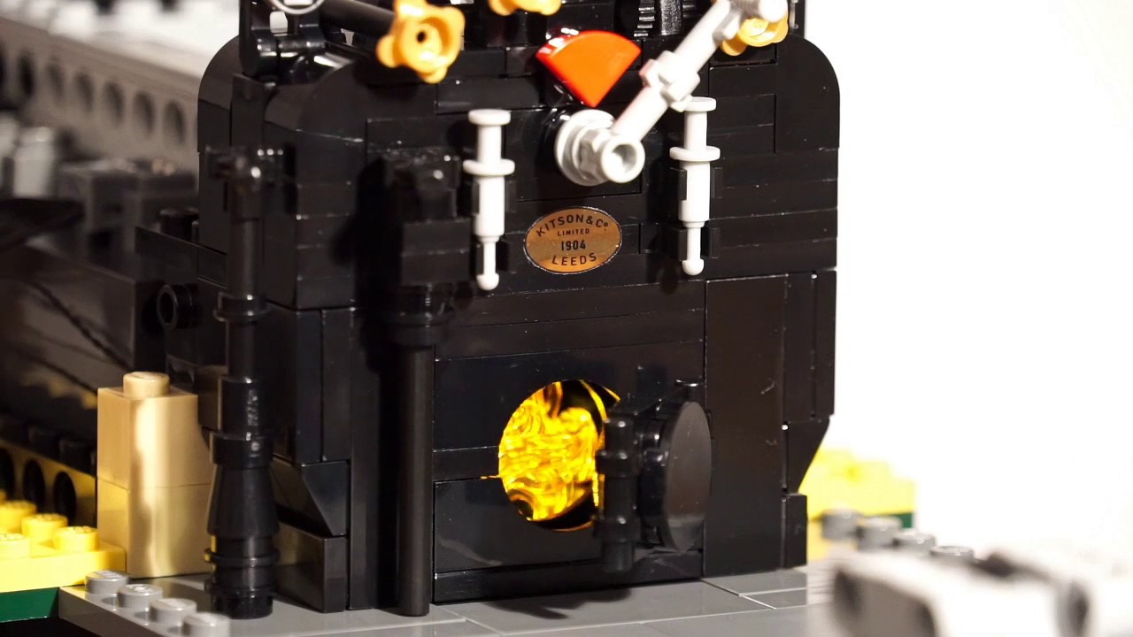 Firebox illumination for LEGO® steam locomotive - YouTube