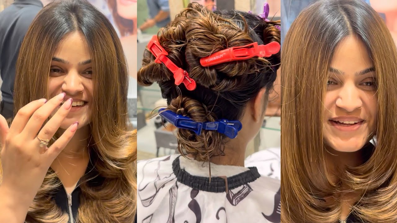 how to feather cut// hair cutting at salon//latest bal cutting // Razer ...