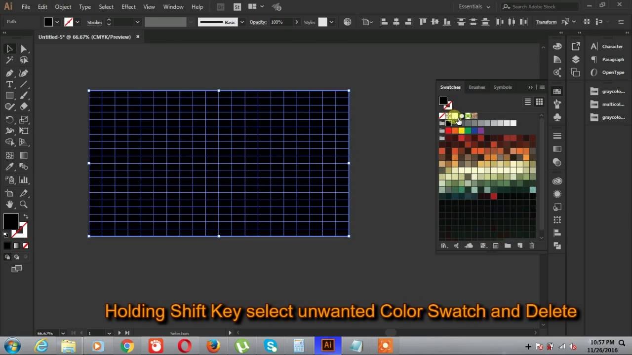 Custom Color Swatches In Adobe Illustrator Cc Youtube