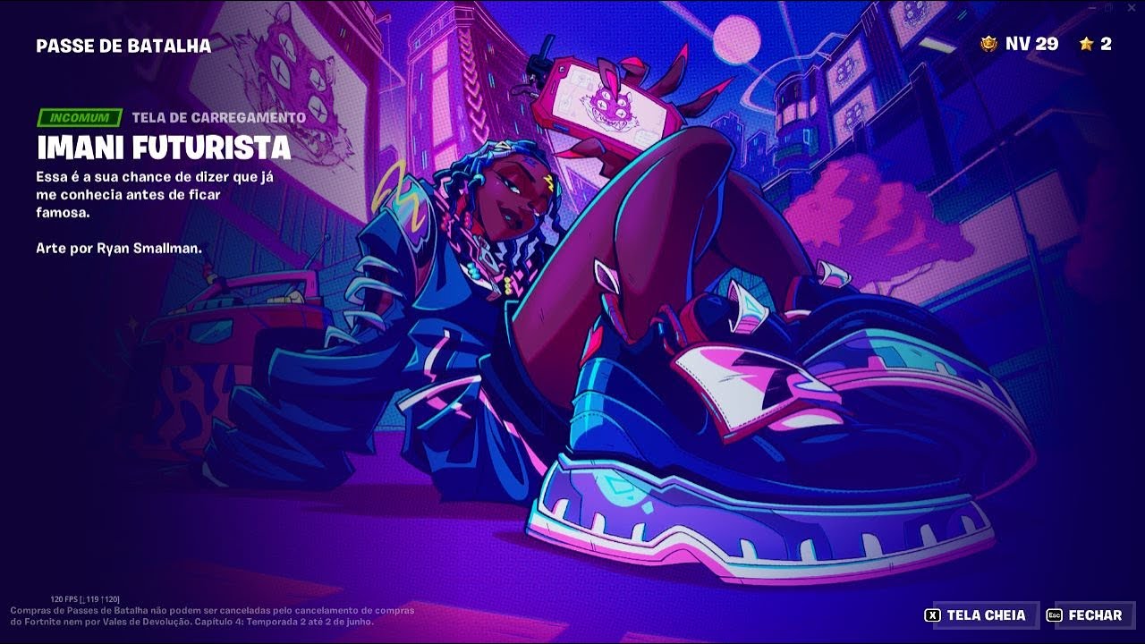 IMANI 2º SKIN PASSE DE BATALHA FORTNITE Capítulo 4 Temporada 2 - YouTube
