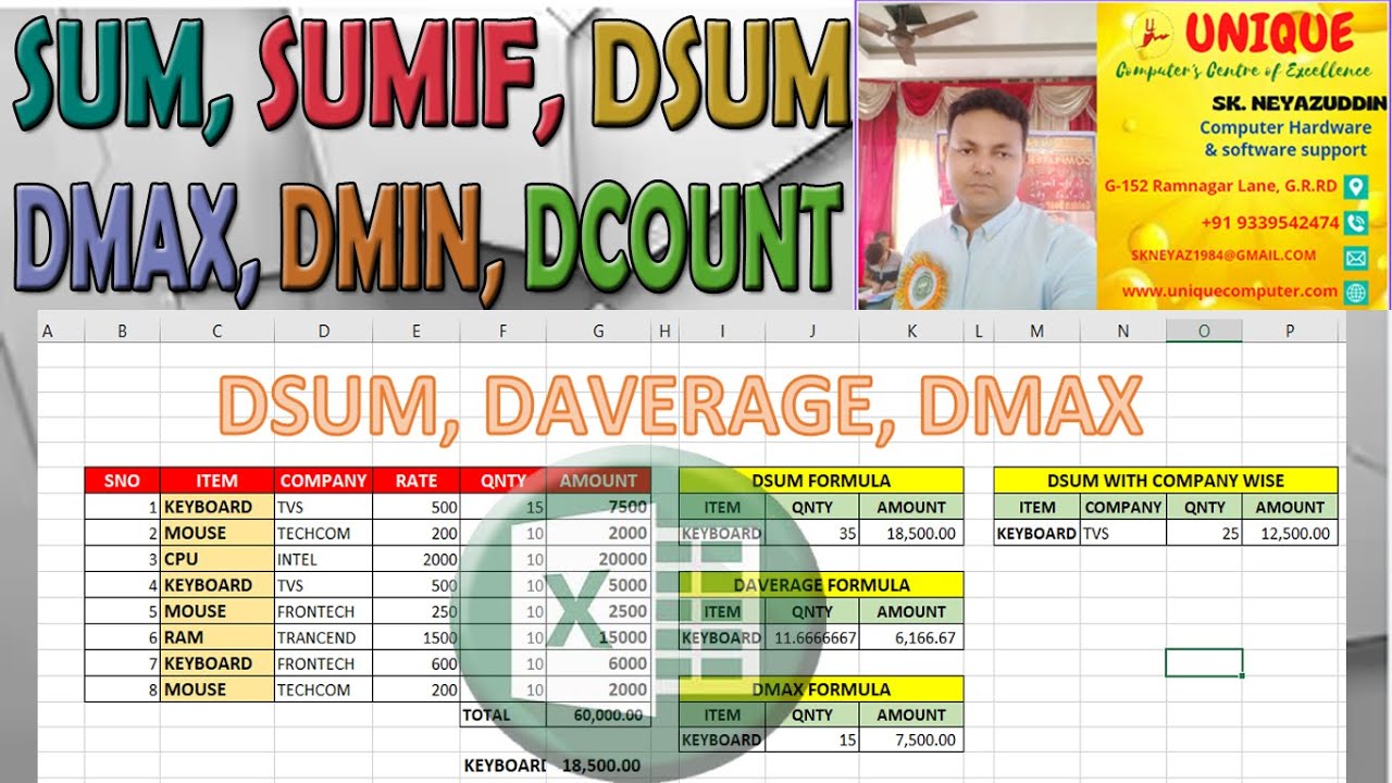 TYPES OF SUM FORMULA IN EXCEL microsoftexcel YouTube TYPES OF SUM FORMULA IN EXCEL microsoftexcel YouTube