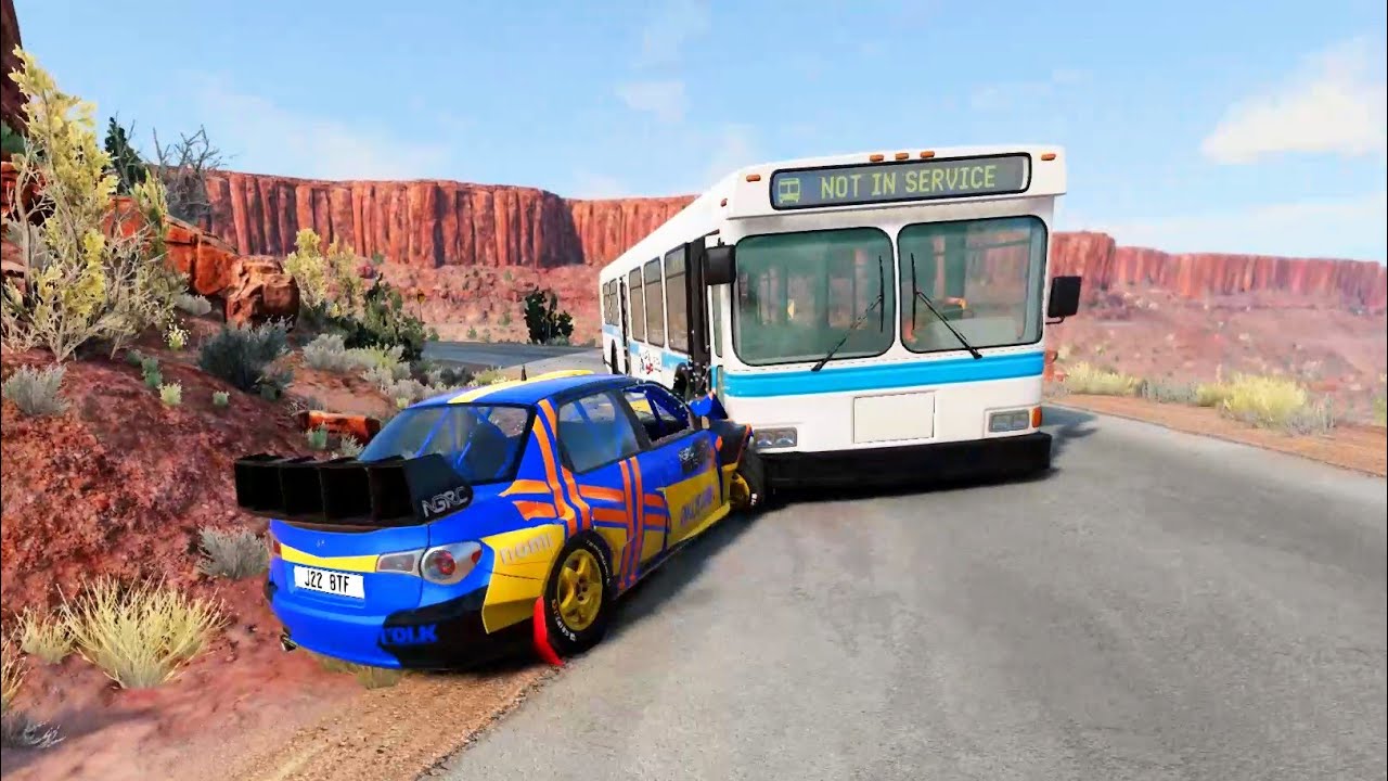 Cars vs Clif Road |Car vs Truck #1 -BeamNG Drive| Crash Master AJ - YouTube