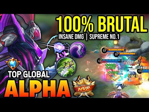 ALPHA BEST BUILD 2023 | TOP GLOBAL ALPHA GAMEPLAY | MOBILE LEGENDS ...
