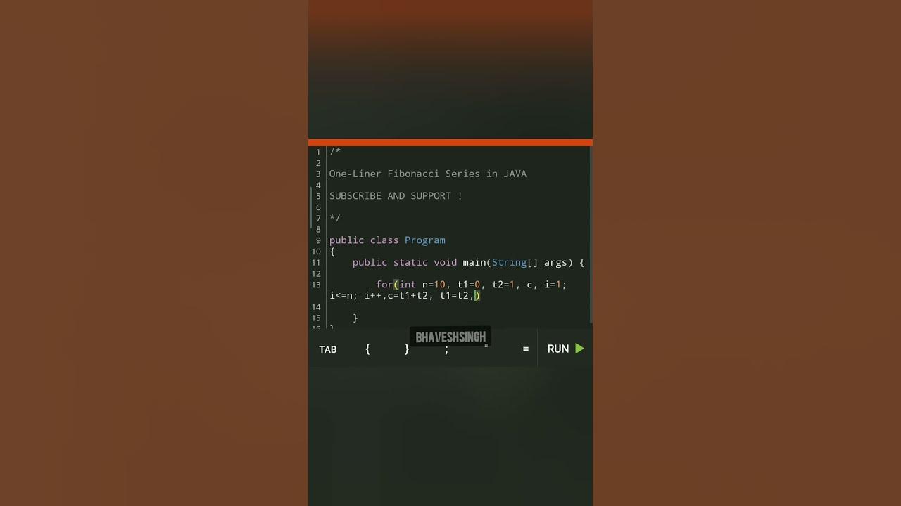 One-Liner Fibonacci in JAVA #java #fibonacci #oneliner - YouTube