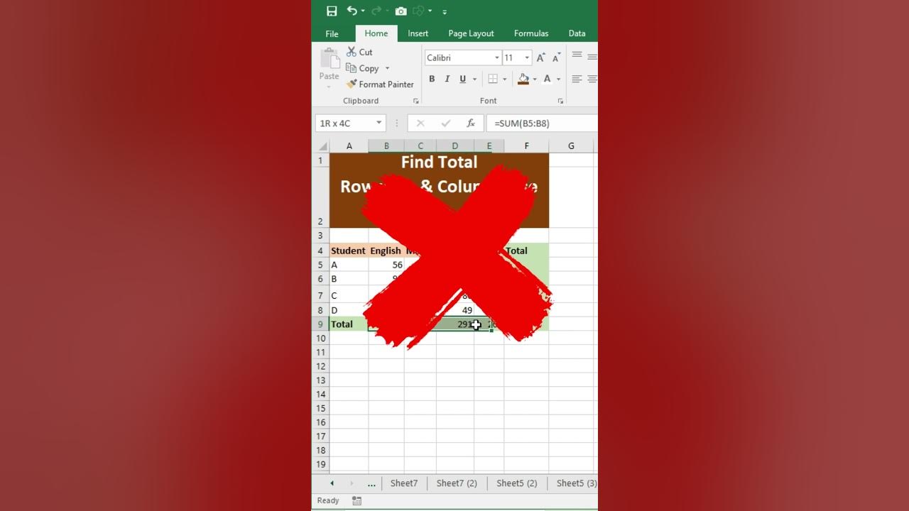 Excel Tamil | How to Total Rows and Columns Using Alt+= in Excel - YouTube