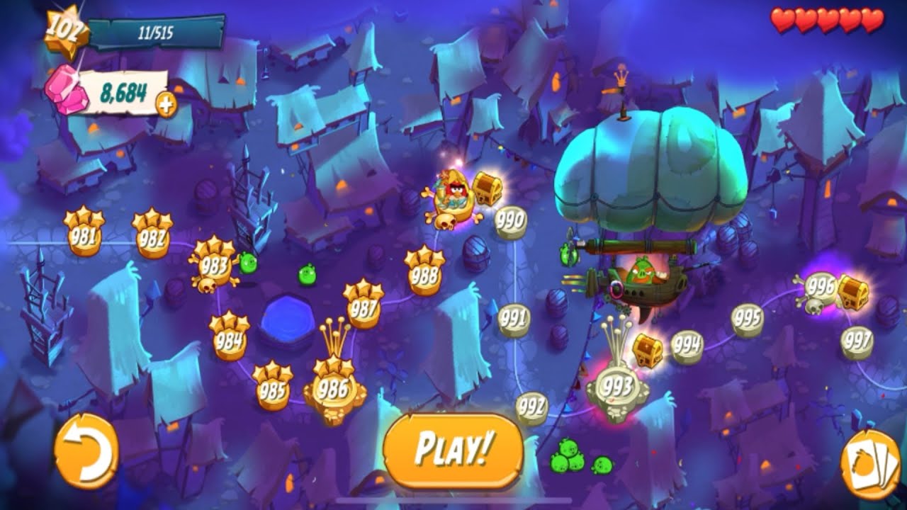Angry Birds 2 Pig City Hamsterdam Levels 987 - 988 & Hard Level 989 ...