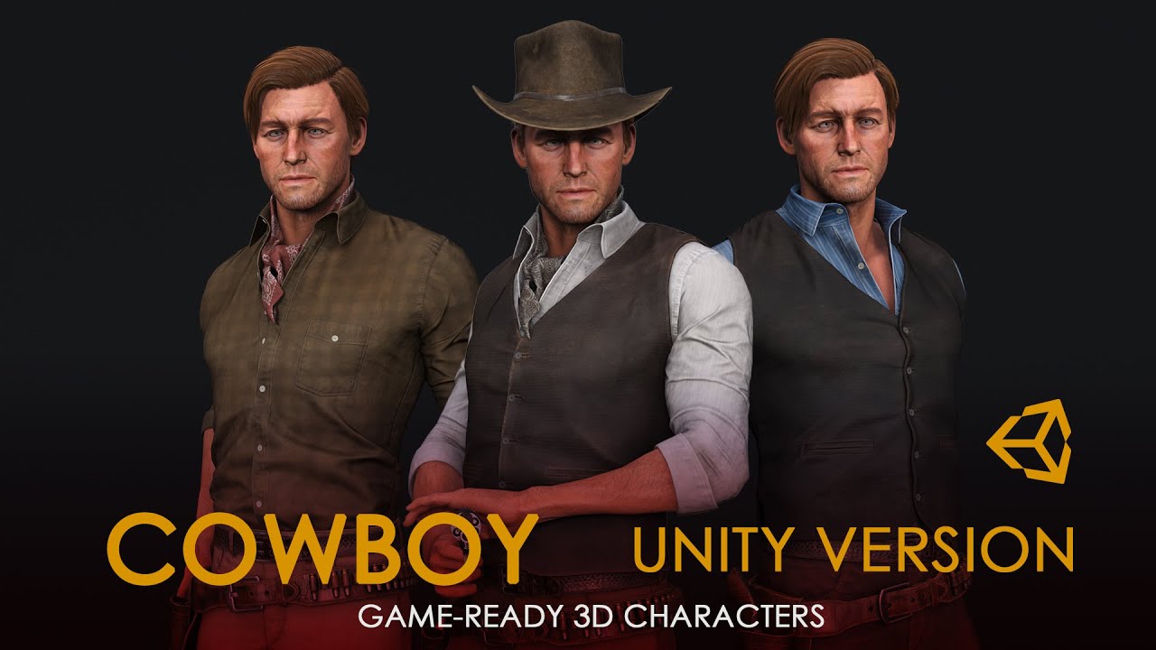 Cowboy | UNITY PREVIEW | Game-ready 3D character - YouTube