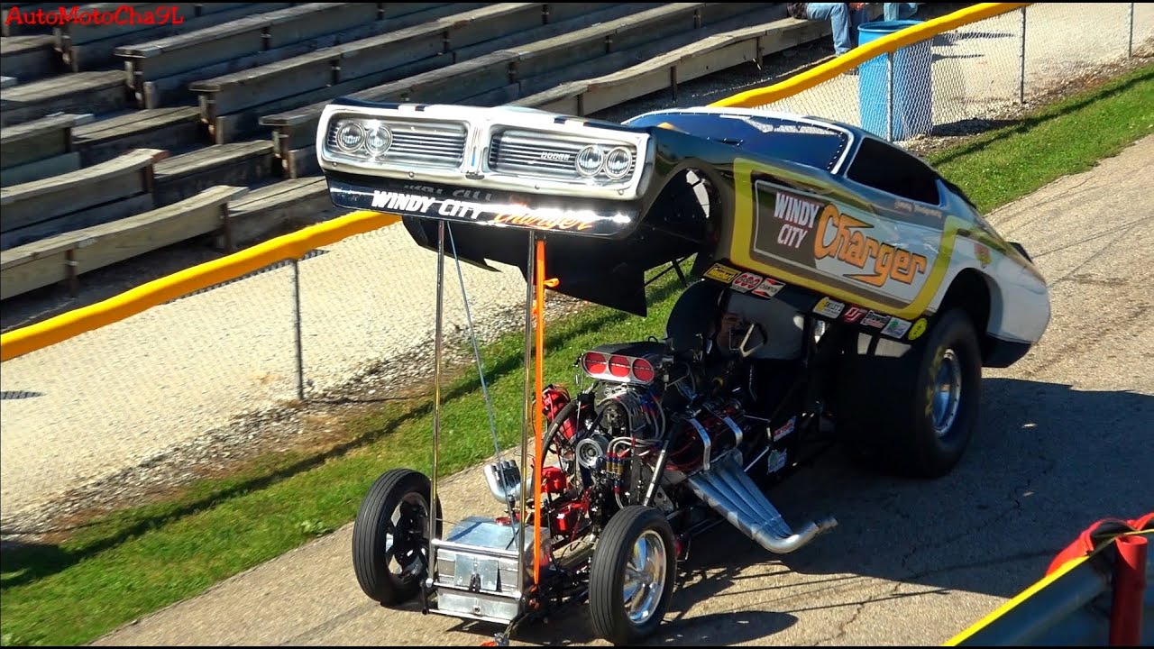 WINDY CITY CHARGER FUNNY CAR 1973 DODGE 496 HEMI AT GREAT LAKES DRAGWAY ...