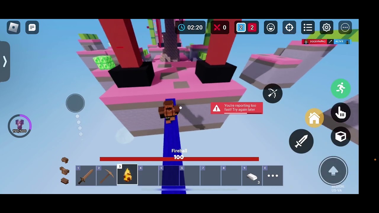 Fighting hacker in Roblox bedwars - YouTube