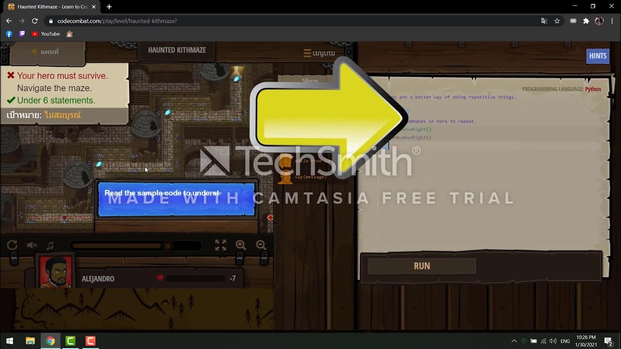 codecombat ด่านที่ 10 - YouTube