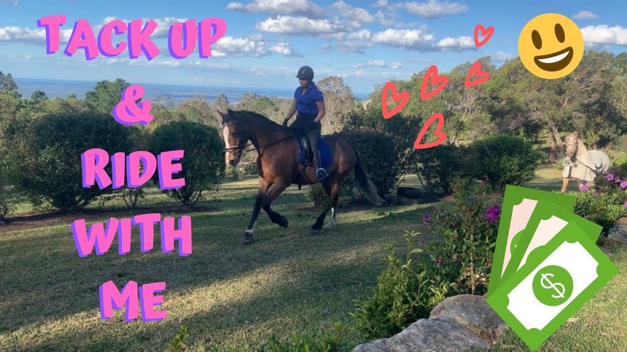 TACK UP AND RIDE WITH ME | HOW TO EXERCISE TWO HORSES AT ONCE | SADDLE ...