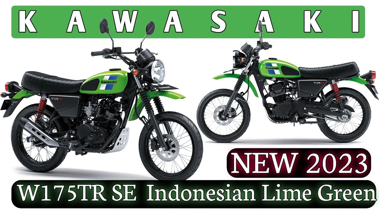 2023 Kawasaki W175TR SE Indonesian Lime Green - YouTube