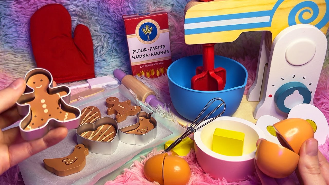 ASMR Baking Wooden Cookies RP (Whispered) - YouTube