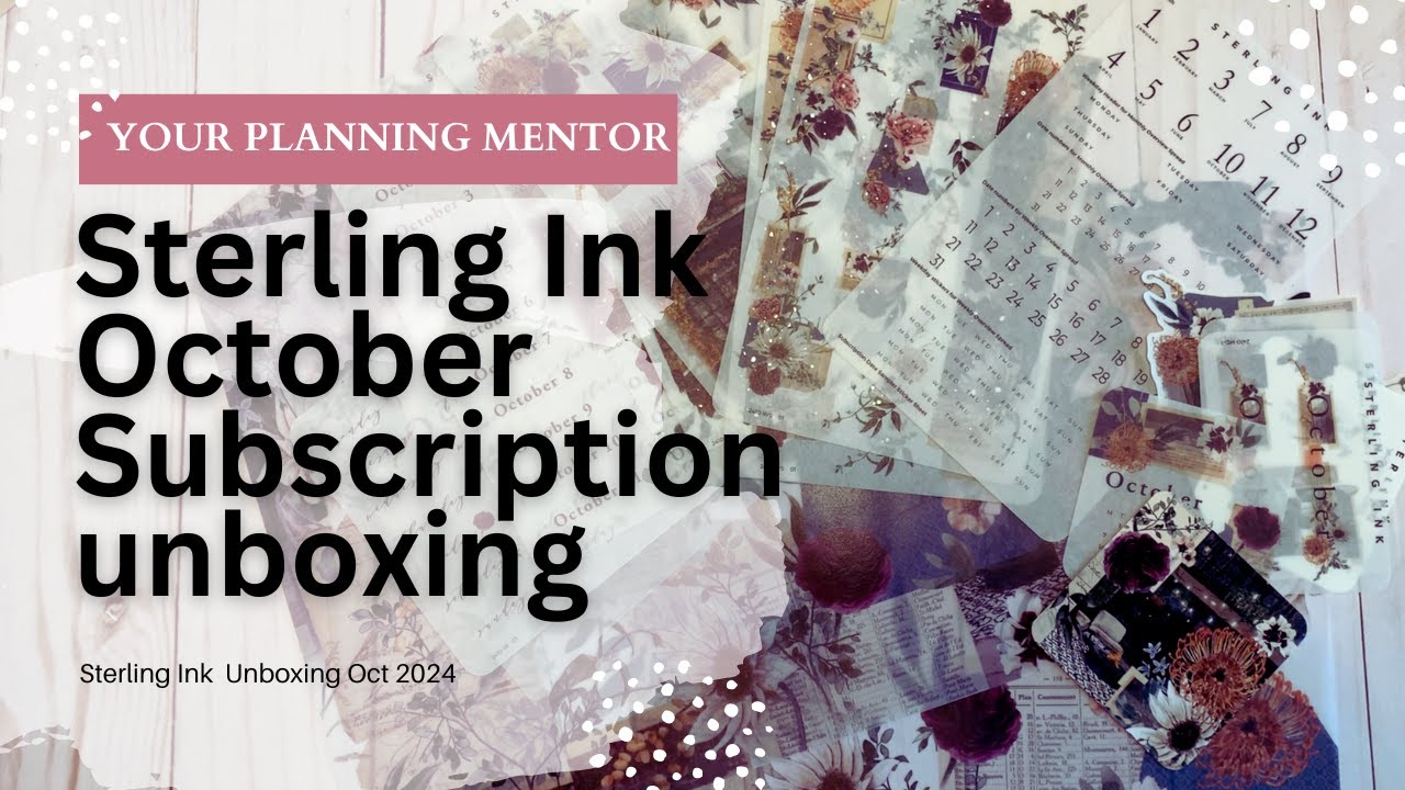 Unboxing Sterling Ink October 2024 Full Subscription - YouTube