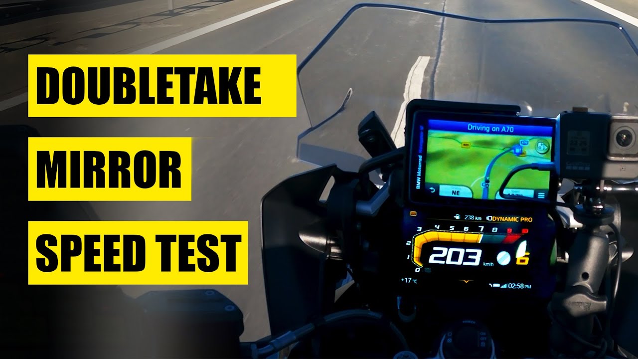 Doubletake Mirror speed test | real life speed test on a BMW GS1250 ...