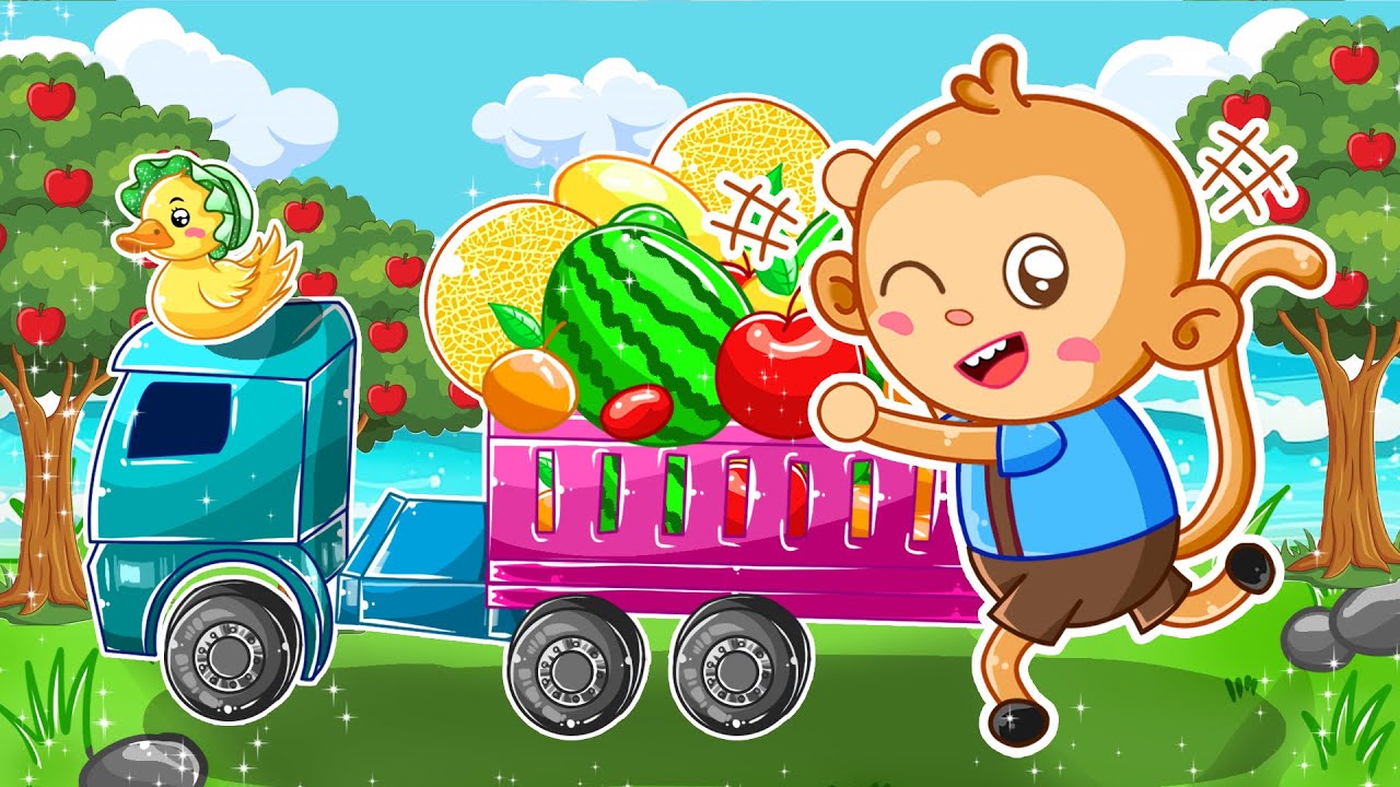 The monkey and the duckling went to harvest fruit and encountered a ...