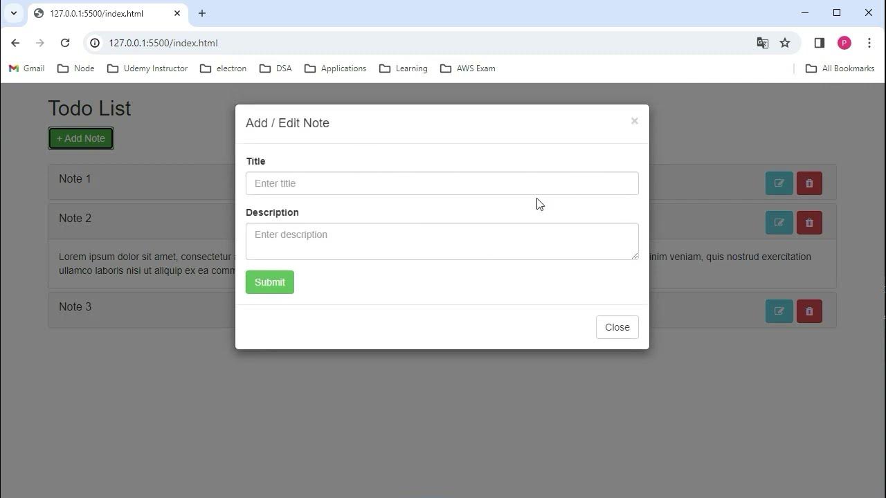TODO App UI with Bootstrap, HTML & CSS - YouTube