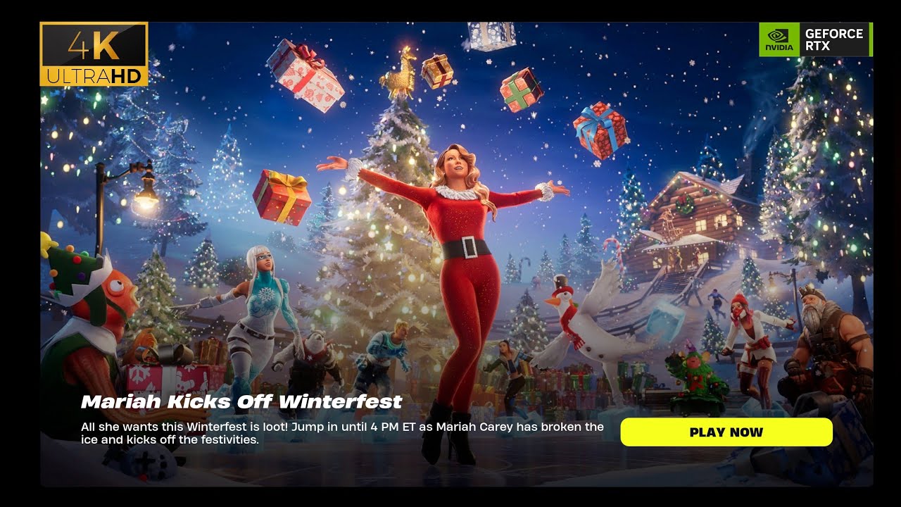 MARIA KICKS OFF WINTERFEST in Fortnite in 4k #fortnite #live #fun - YouTube